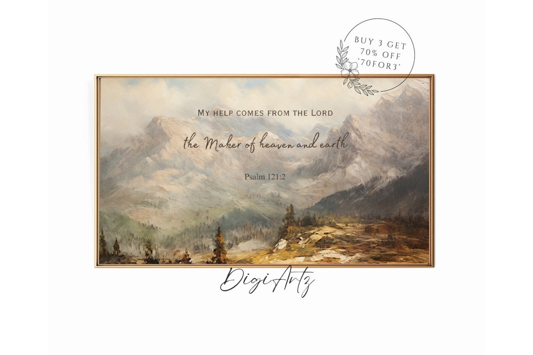 Samsung Frame TV Christian Art Bible Verse Psalm 121 Scripture the ...