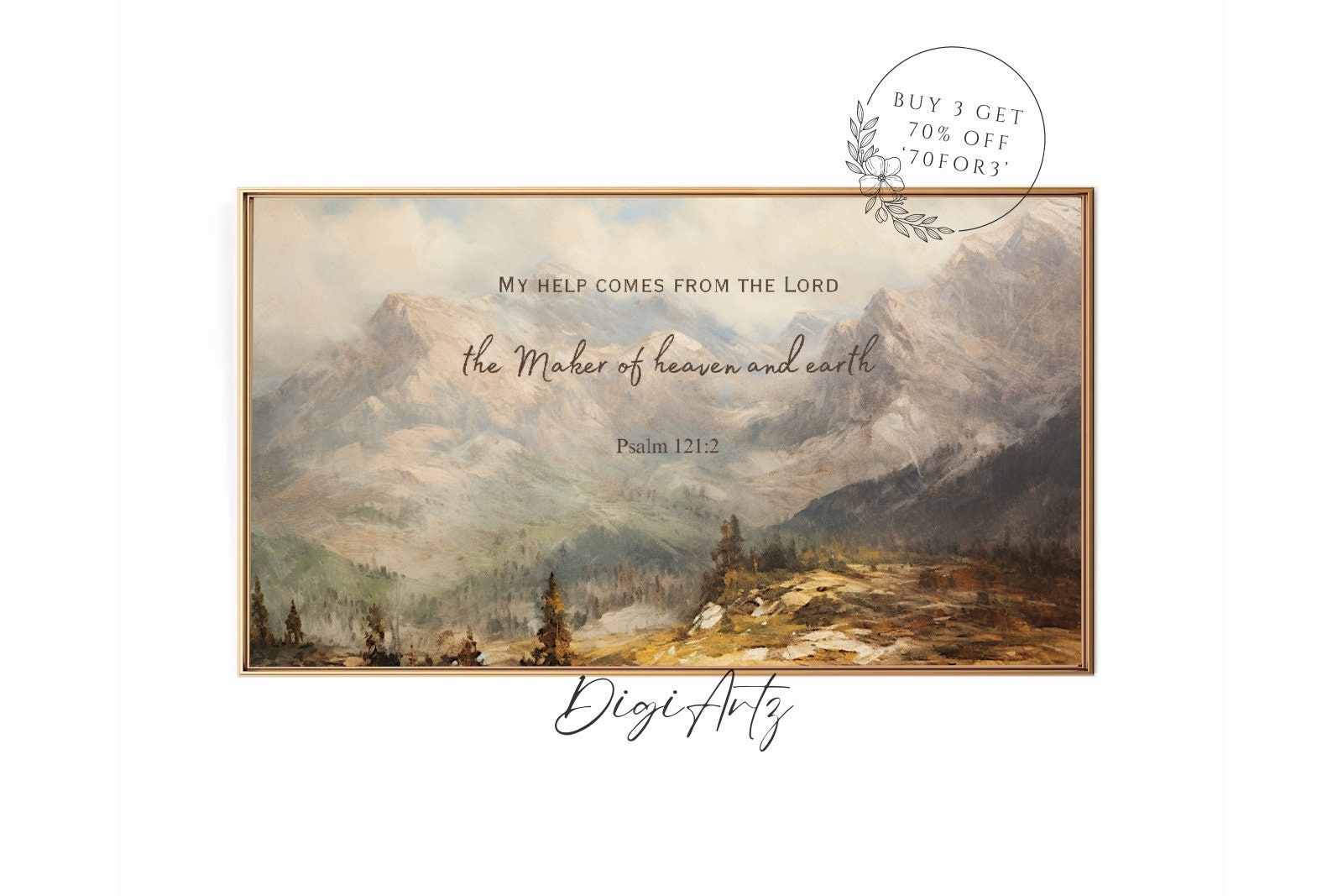 Samsung Frame TV Christian Art Bible Verse Psalm 121 Scripture the ...