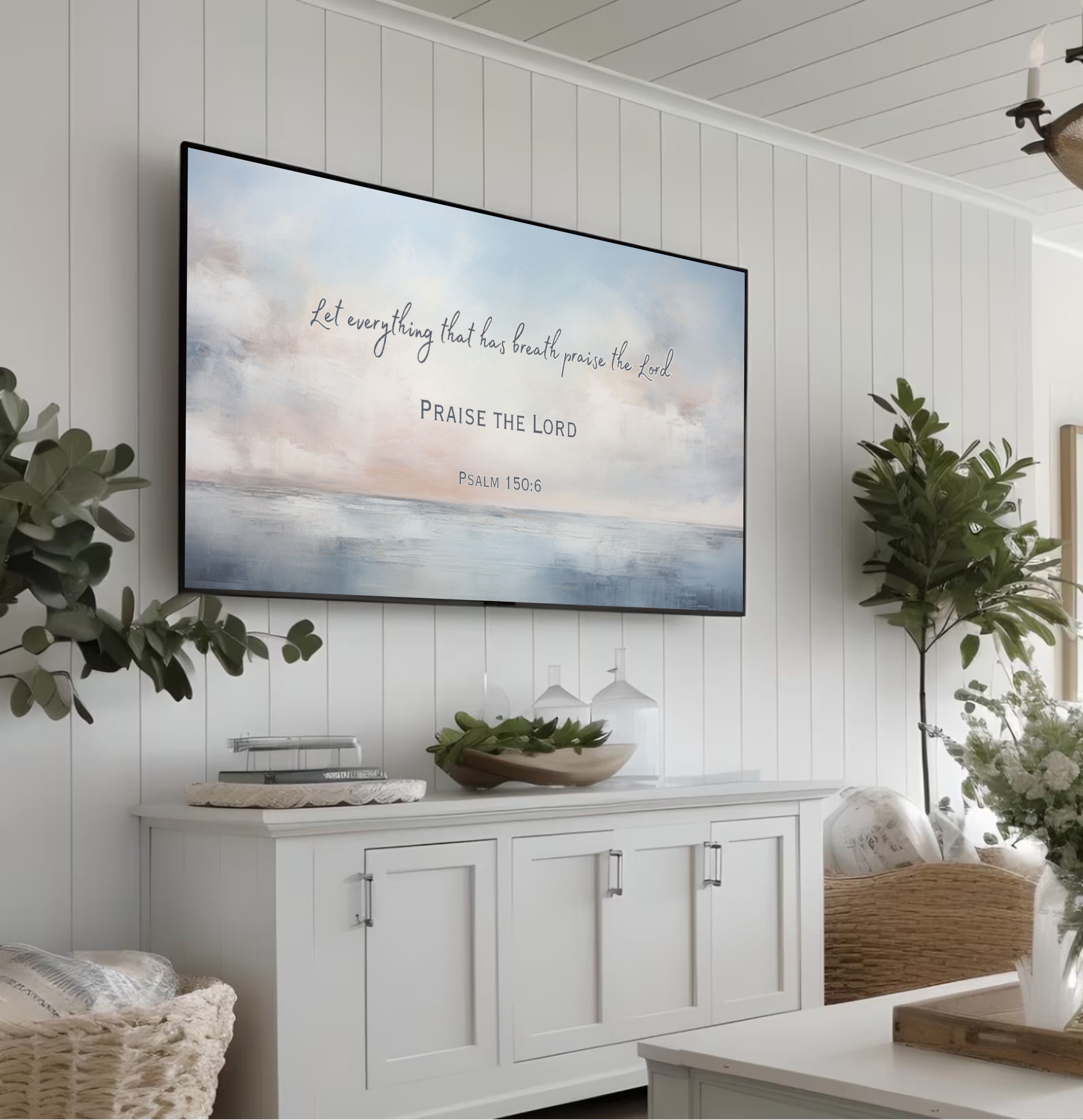 Samsung Frame TV Bible Verse Psalm 150 Scripture Let Everything That ...