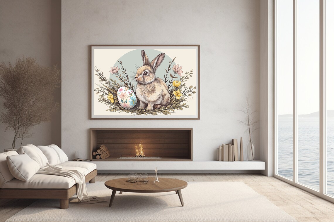 Samsung Frame TV Easter Bunny Wall Art Rabbit Easter Egg Frame TV ...