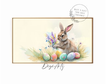 Samsung Frame TV Easter Bunny Wall Art Rabbit Easter Egg Frame TV ...
