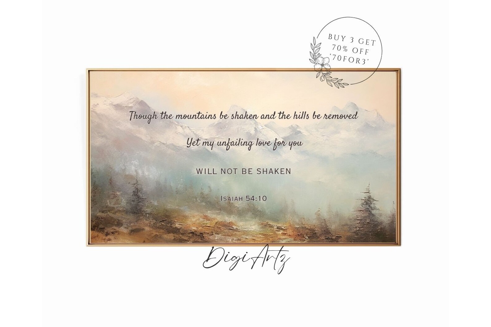 Samsung Frame TV Christian Art Bible Verse Isaiah 54 Scripture My ...