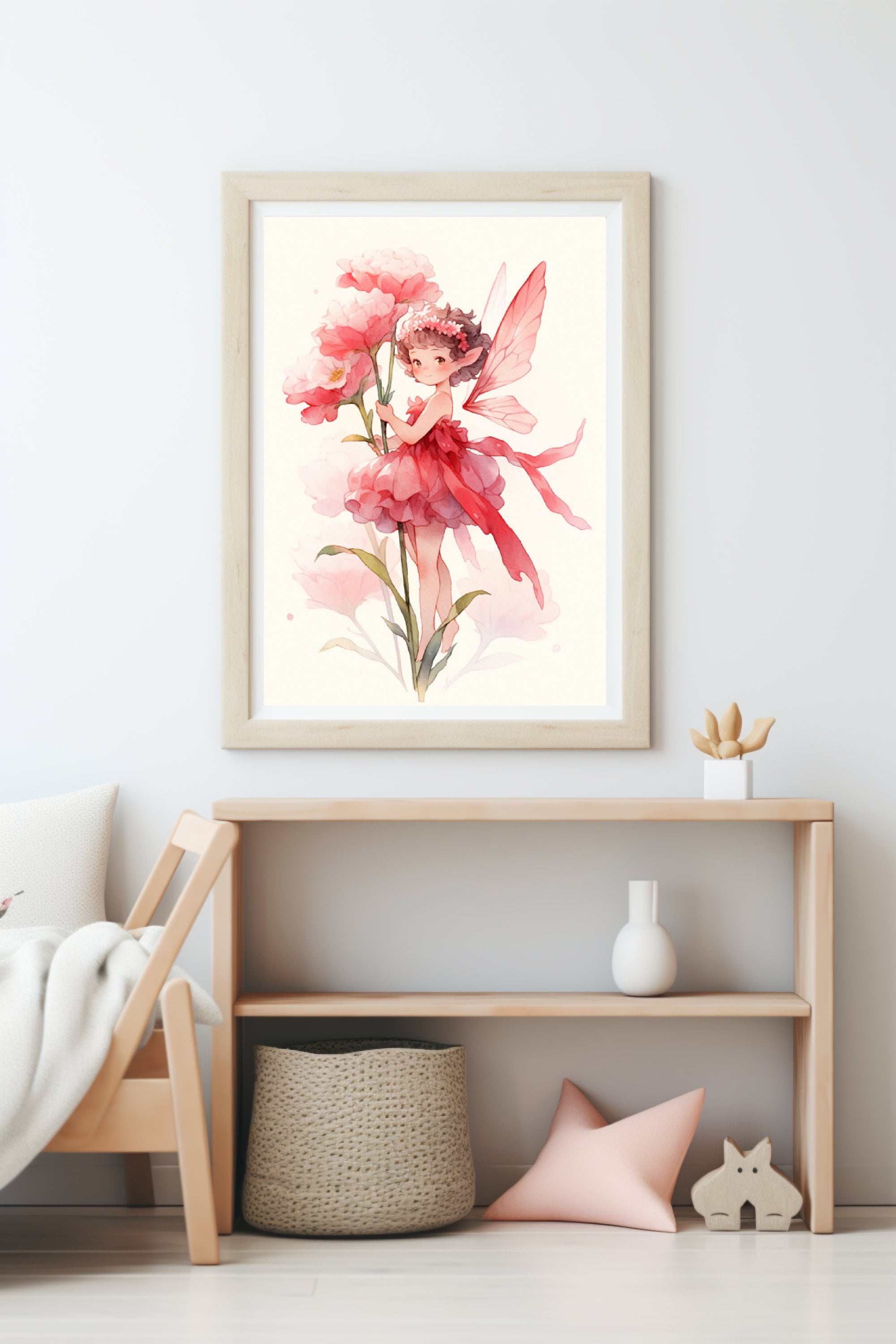 Printable Watercolor Birth Flower Nursery Wall Art Set of 2 - Etsy