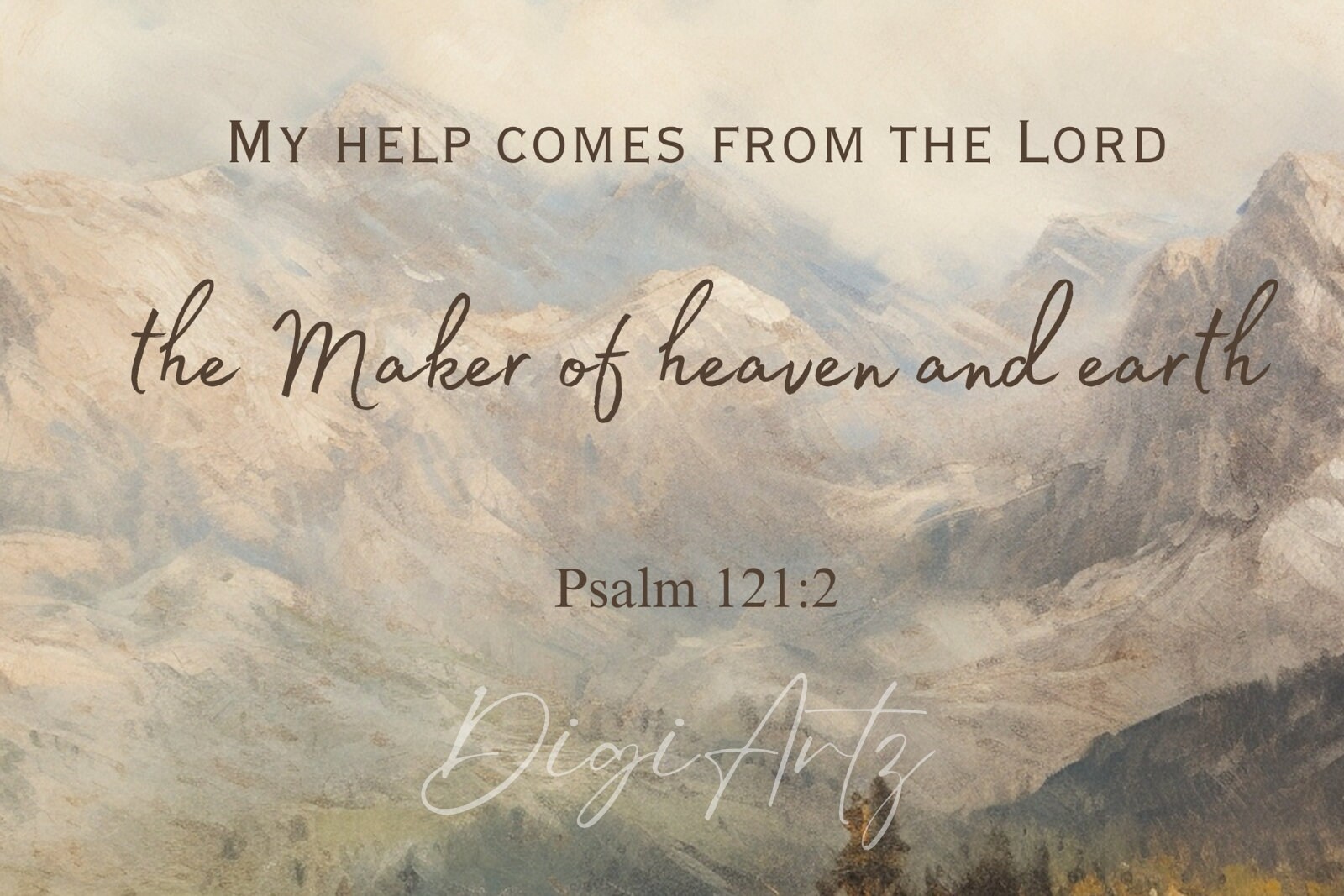 Samsung Frame TV Christian Art Bible Verse Psalm 121 Scripture the ...