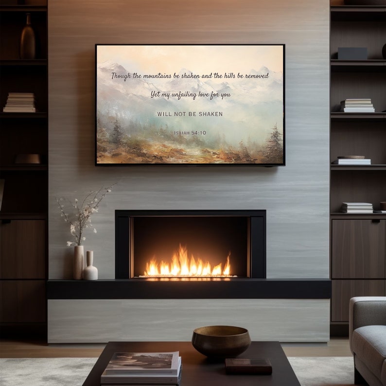 Samsung Frame TV Christian Art Bible Verse Isaiah 54 Scripture My ...