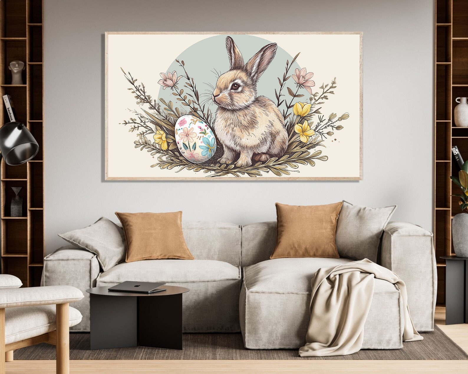 Samsung Frame TV Easter Bunny Wall Art Rabbit Easter Egg Frame TV ...