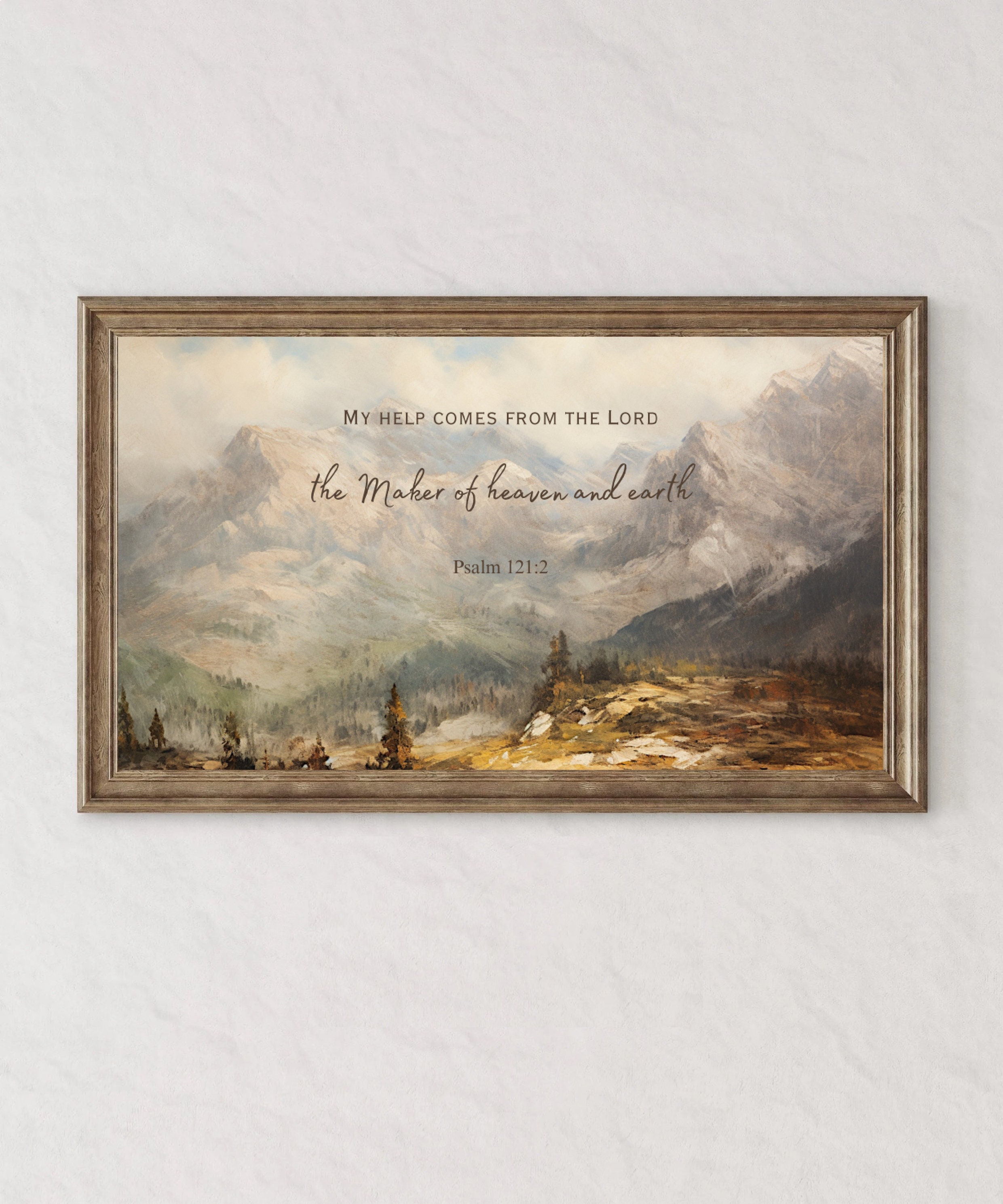 Samsung Frame TV Christian Art Bible Verse Psalm 121 Scripture the ...