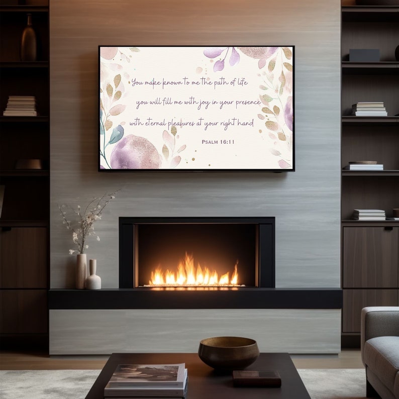 Samsung Frame TV Christian Art Bible Verse Psalm 16 Scripture Fill Me ...