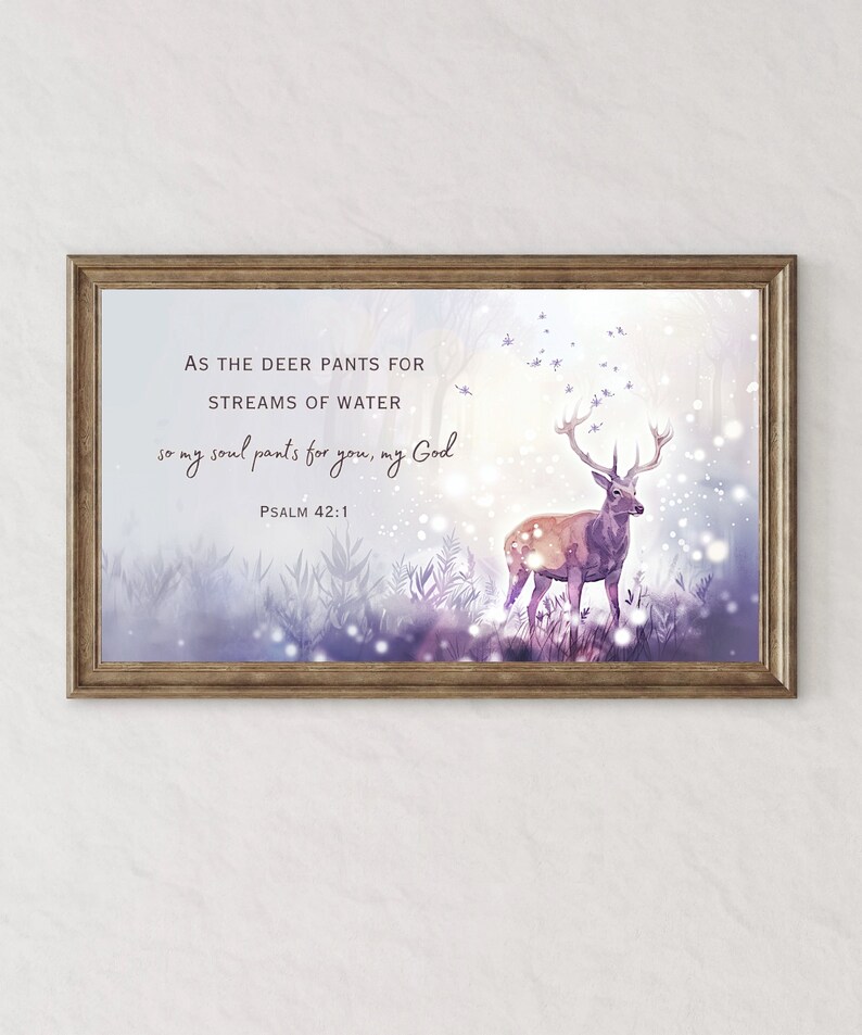 Samsung Frame TV Christian Art Bible Verse Psalm 42 Scripture as the ...