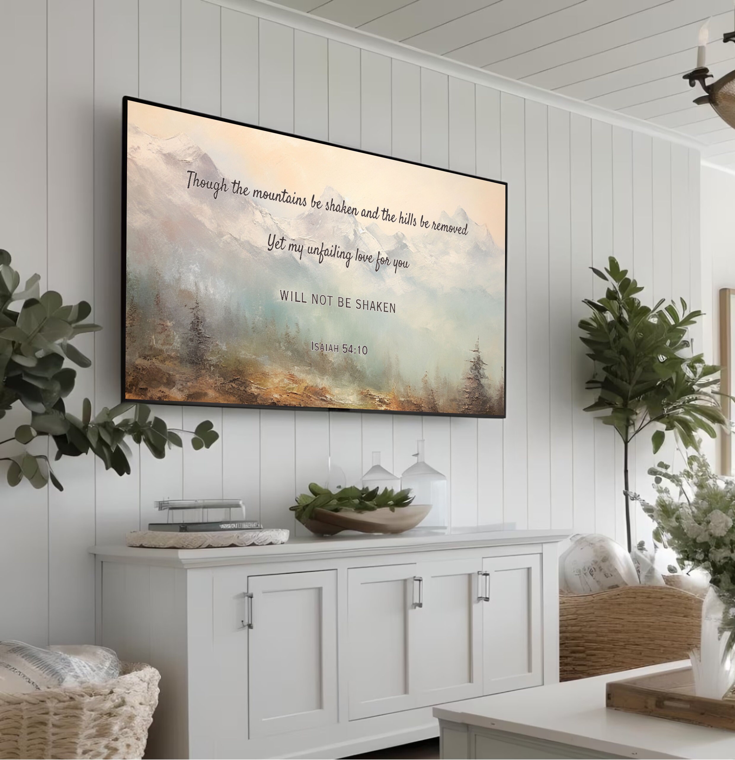 Samsung Frame TV Christian Art Bible Verse Isaiah 54 Scripture My ...