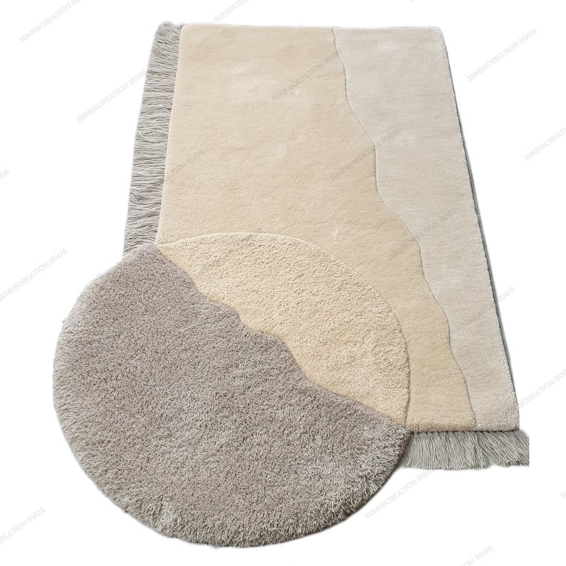 Minimalist Irregular Shape Rug,premium Quality Odd Shape Unique Area ...