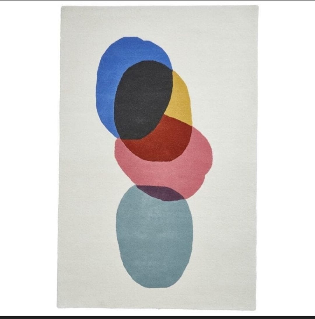 Modern Abstract Combed Curves Handmade Area Rug for Living Room,bedroom ...