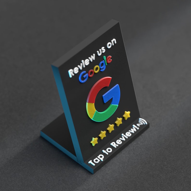 NFC Google Review Stand - Tap for 5 Star Review Sign - Etsy