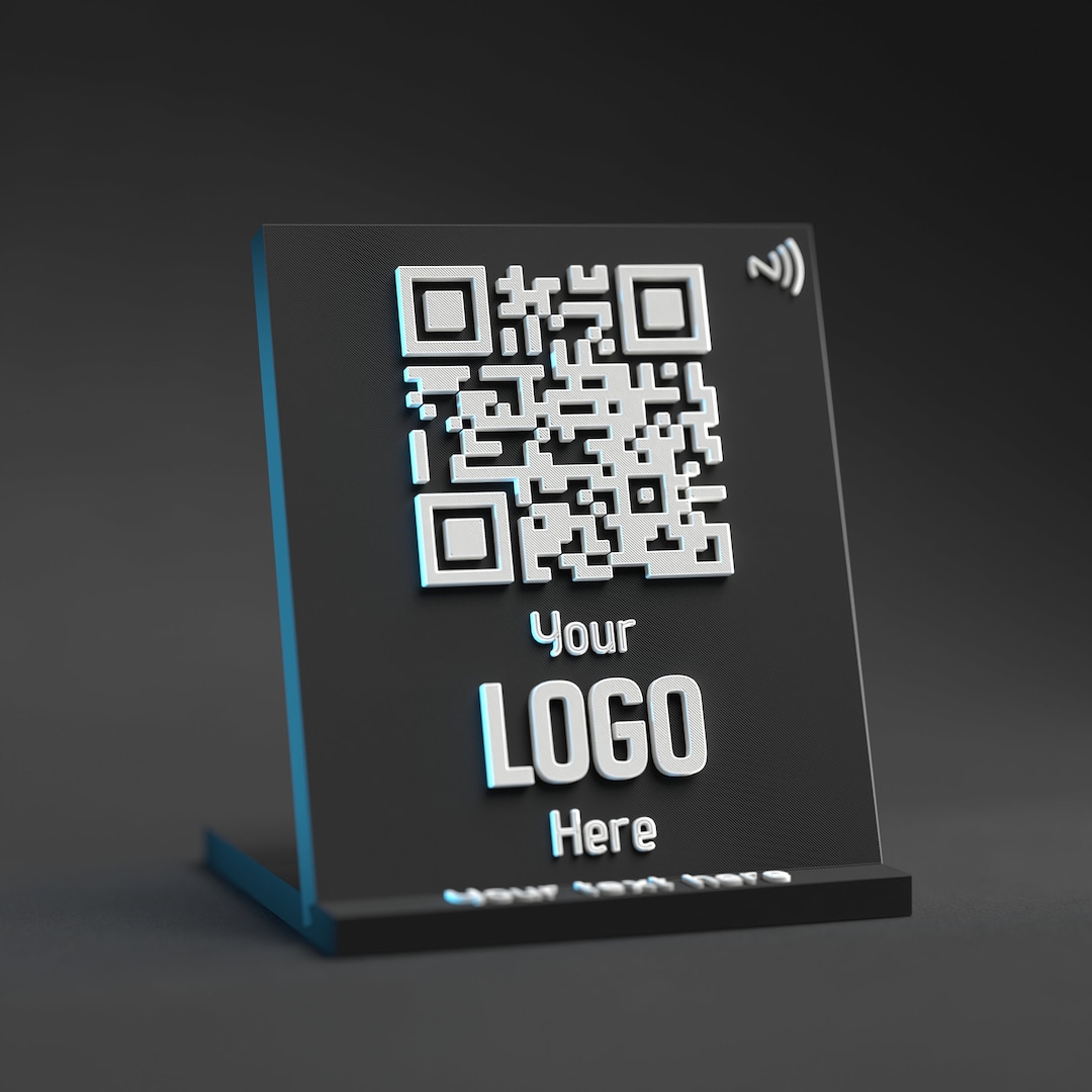 CUSTOM QR Stand W/ NFC Chip - Google Reviews, Social Media, Payments ...