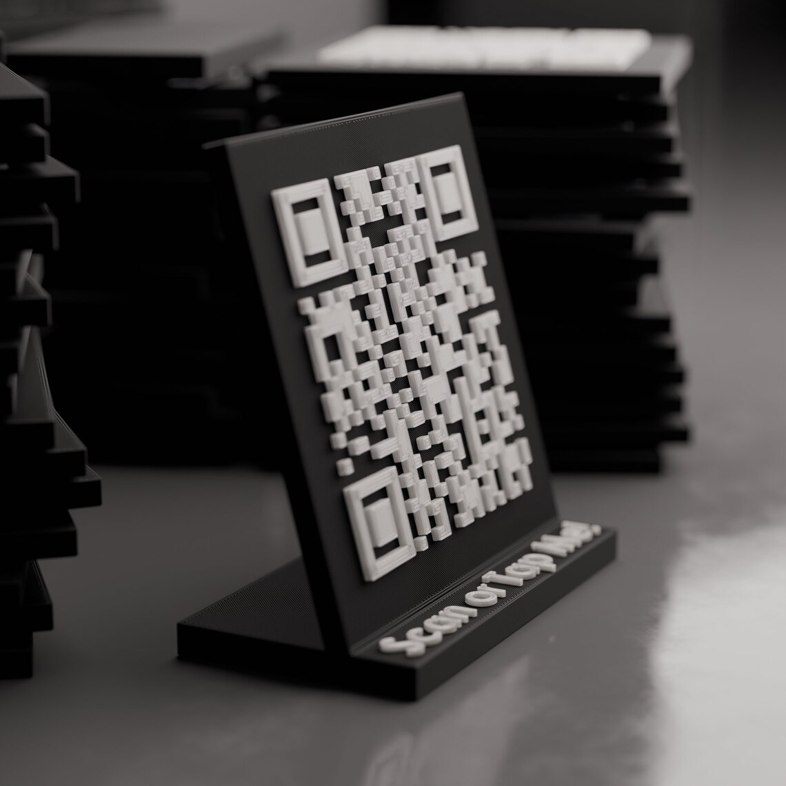 50 Mini Qr Stands W/ NFC Chip Google Reviews Sign, Social Media ...