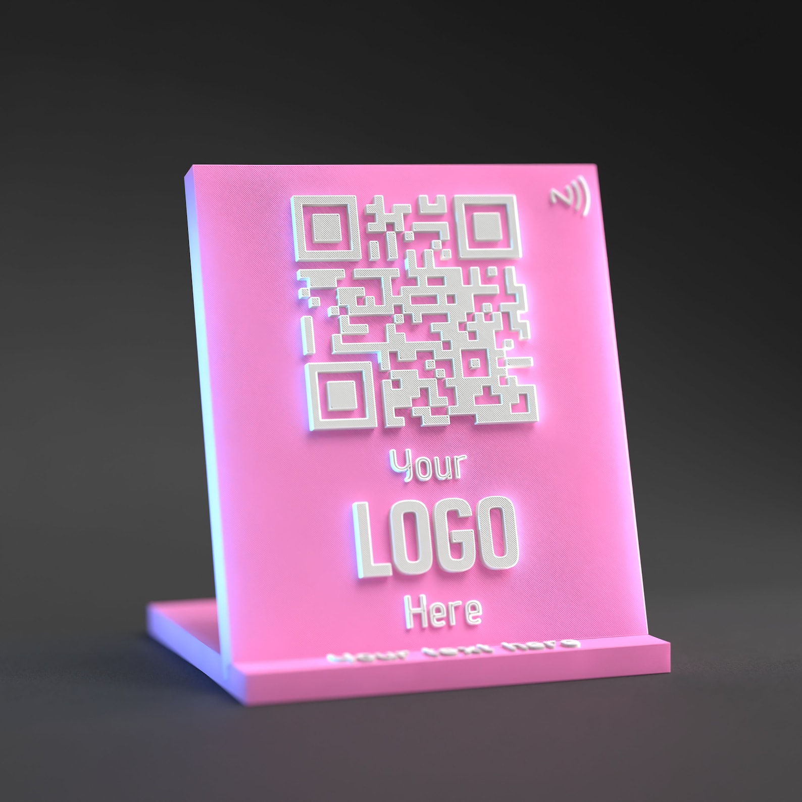 CUSTOM QR Stand W/ NFC Chip - Google Reviews, Social Media, Payments ...
