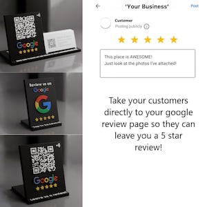 Custom Qr Stand W/ Business Card Holder and NFC Chip - Etsy