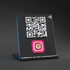 Instagram QR Code Stand With Integrated NFC Chip for Social Media ...