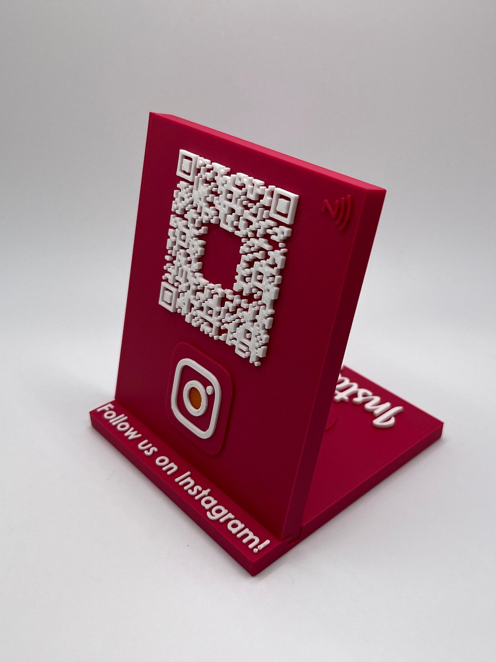 Instagram Qr Code Stand With Integrated NFC Chip for Social Media ...