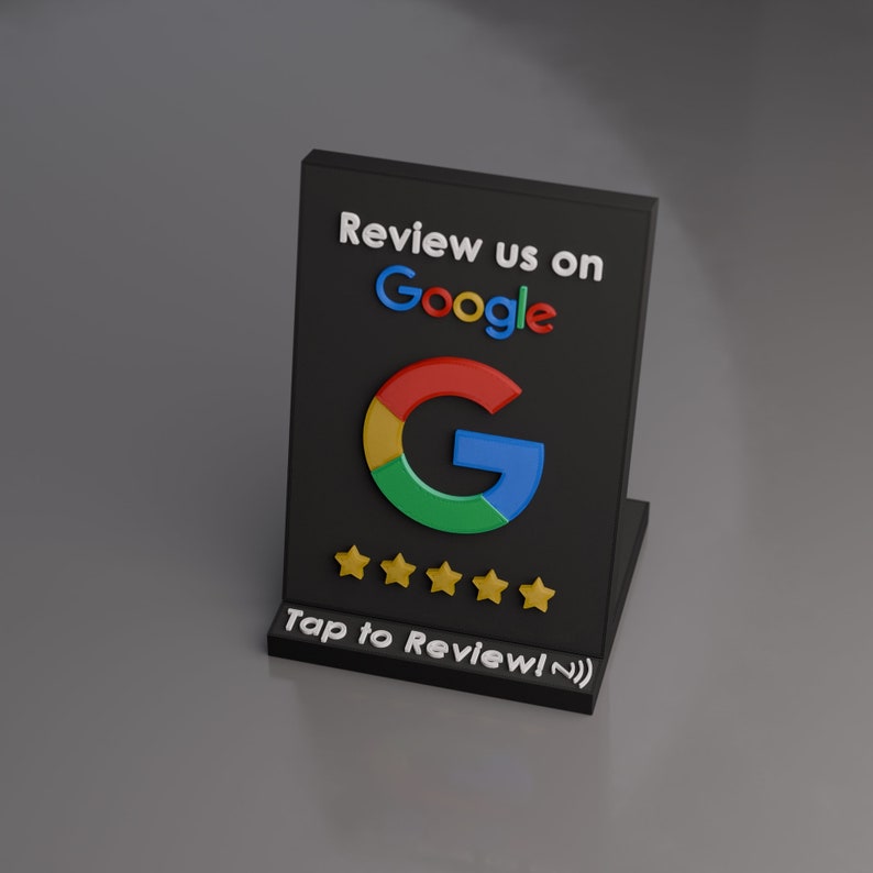 NFC Google Review Stand Tap for 5 Star Review Sign - Etsy