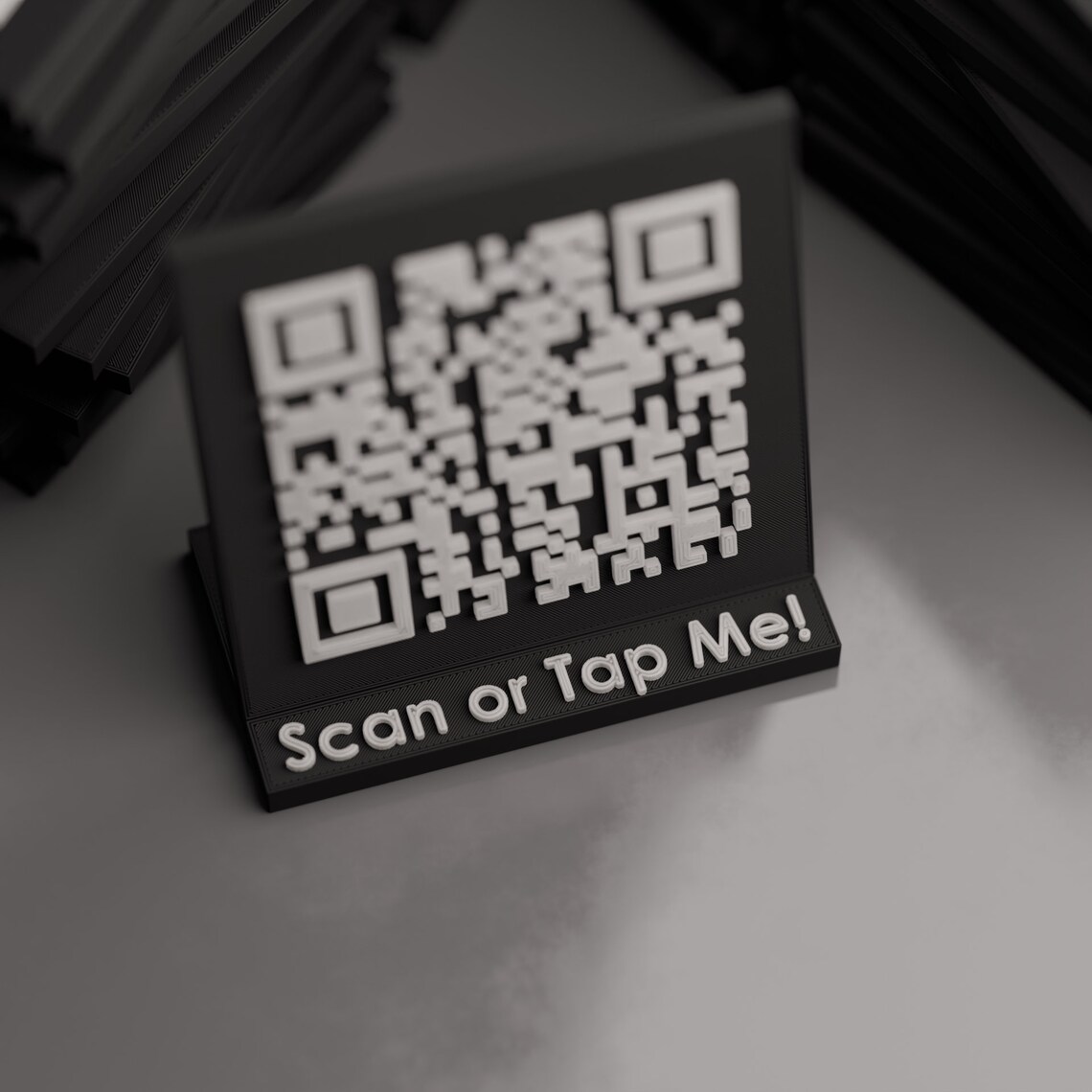 50 Mini Qr Stands W/ NFC Chip Google Reviews Sign, Social Media ...