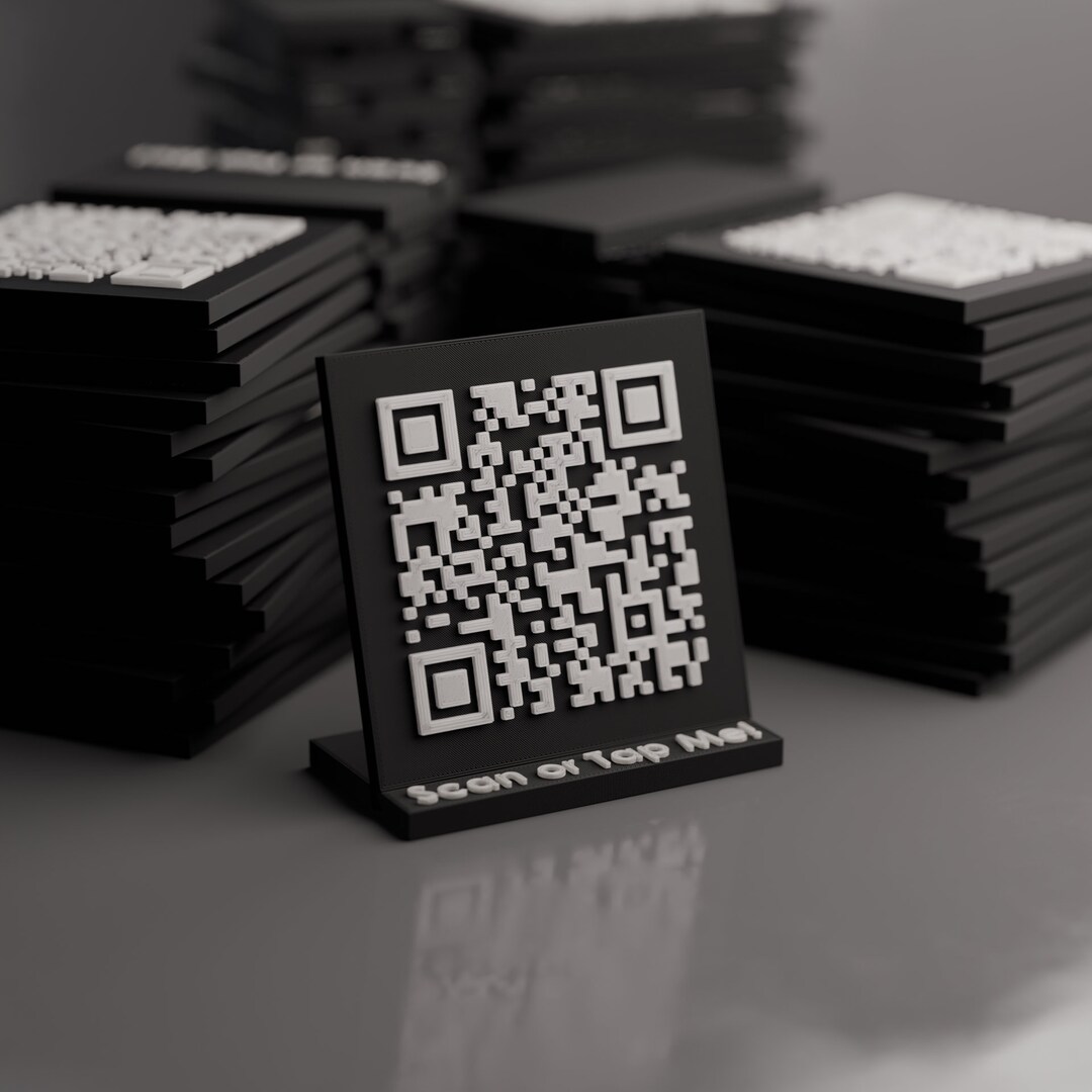 50 Mini Qr Stands W/ NFC Chip Google Reviews Sign, Social Media ...