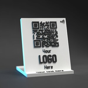 3 Custom QR Stands W/ NFC Chip Save Money, Get Google Reviews, Website ...