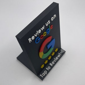 NFC Google Review Stand Tap for 5 Star Review Sign - Etsy