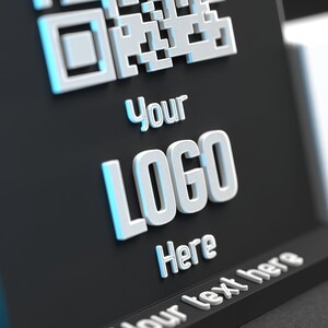 Custom Qr Stand W/ Business Card Holder and NFC Chip - Etsy