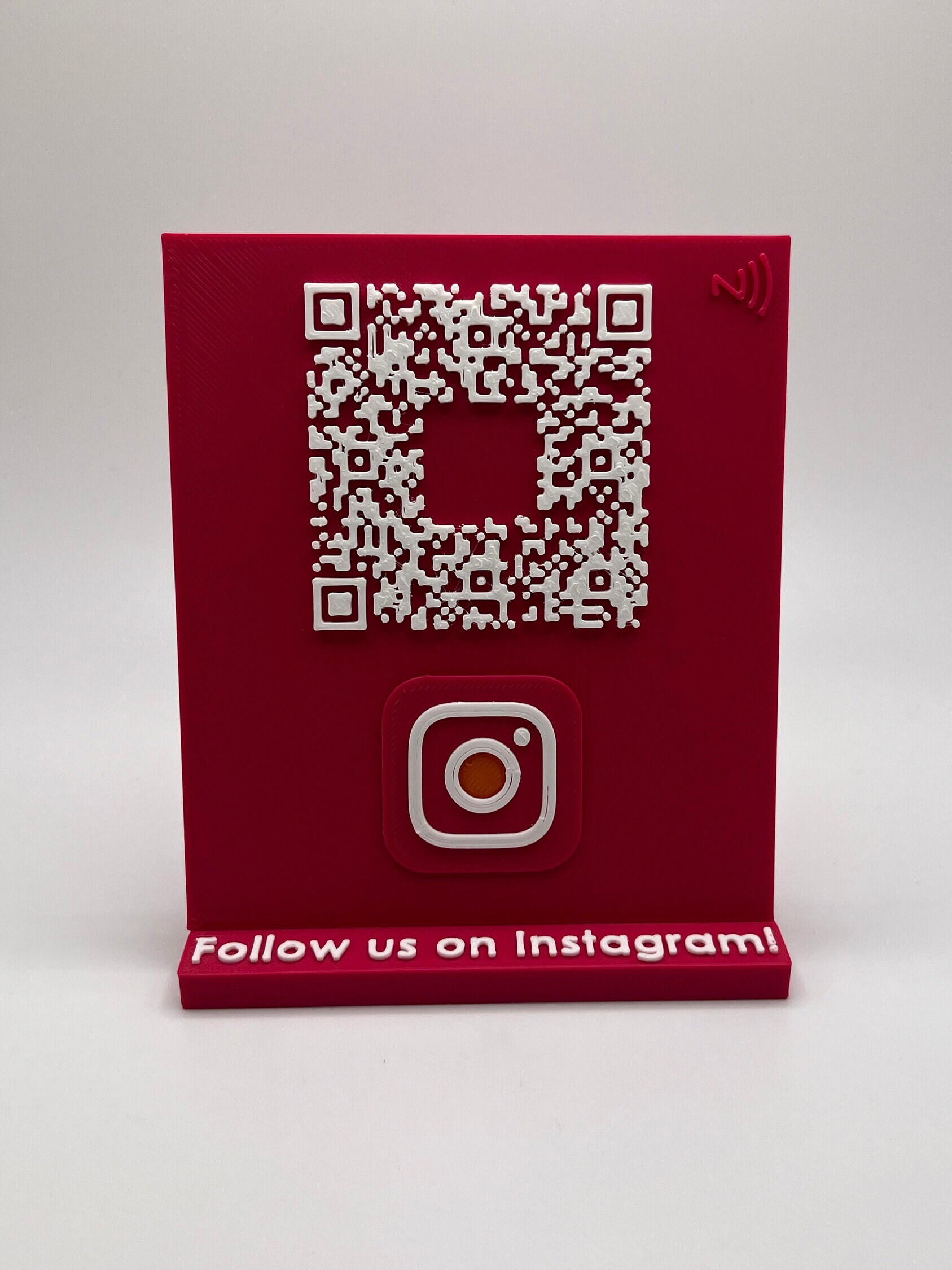 Instagram Qr Code Stand With Integrated NFC Chip for Social Media ...