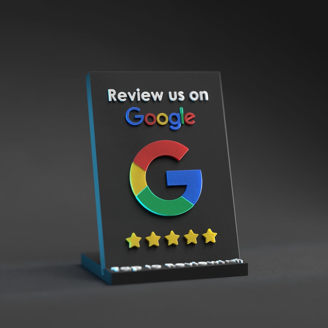 NFC Google Review Stand Tap for 5 Star Review Sign - Etsy