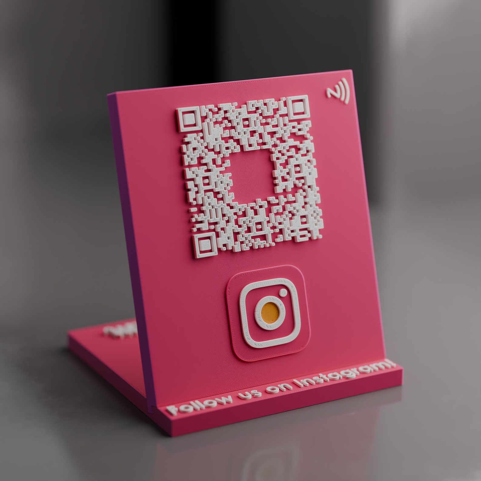 Instagram Qr Code Stand With Integrated NFC Chip for Social Media ...