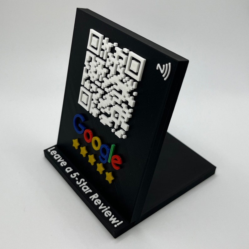 Google Review QR Stand With NFC TAG Customizable Link Only - Etsy
