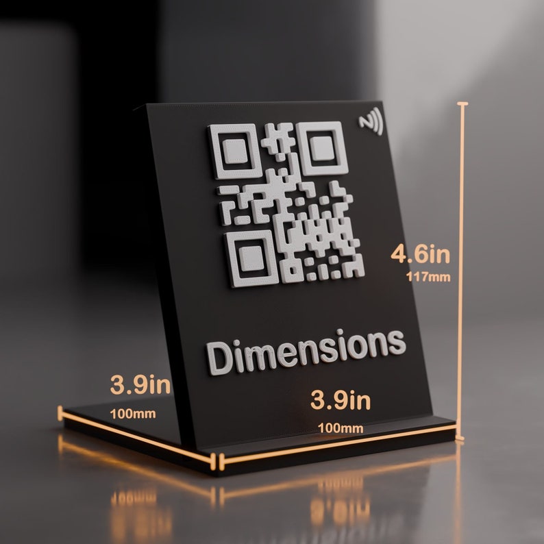 Instagram QR Code Stand With Integrated NFC Chip for Social Media ...