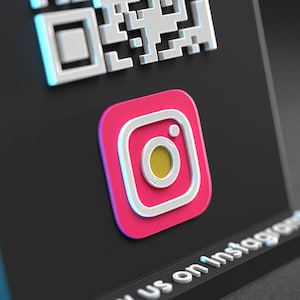 Instagram QR Code Stand With Integrated NFC Chip for Social Media ...