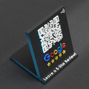 Google Review QR Stand With NFC TAG Customizable Link Only - Etsy