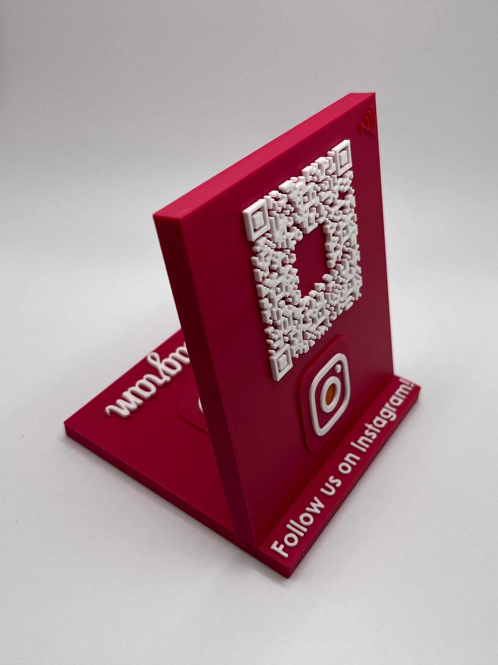 Instagram Qr Code Stand With Integrated NFC Chip for Social Media ...