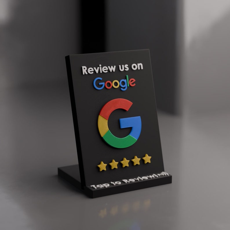 NFC Google Review Stand Tap for 5 Star Review Sign - Etsy