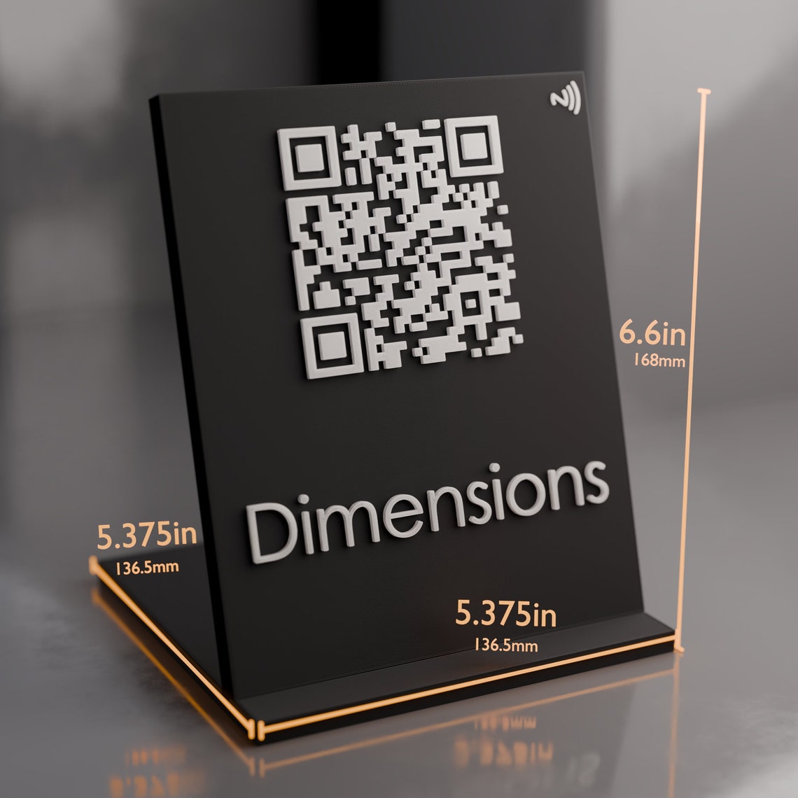 2 Large Google Review QR Stands With NFC TAG Integrated - Etsy