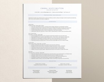 Modern Photo Professional Resume Template for Google Docs and Word ...