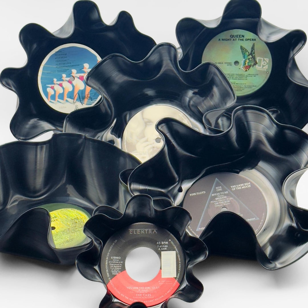 Rock Upcycled Vinyl Record Bowl: Retro Kitsch LP Decoration - Etsy