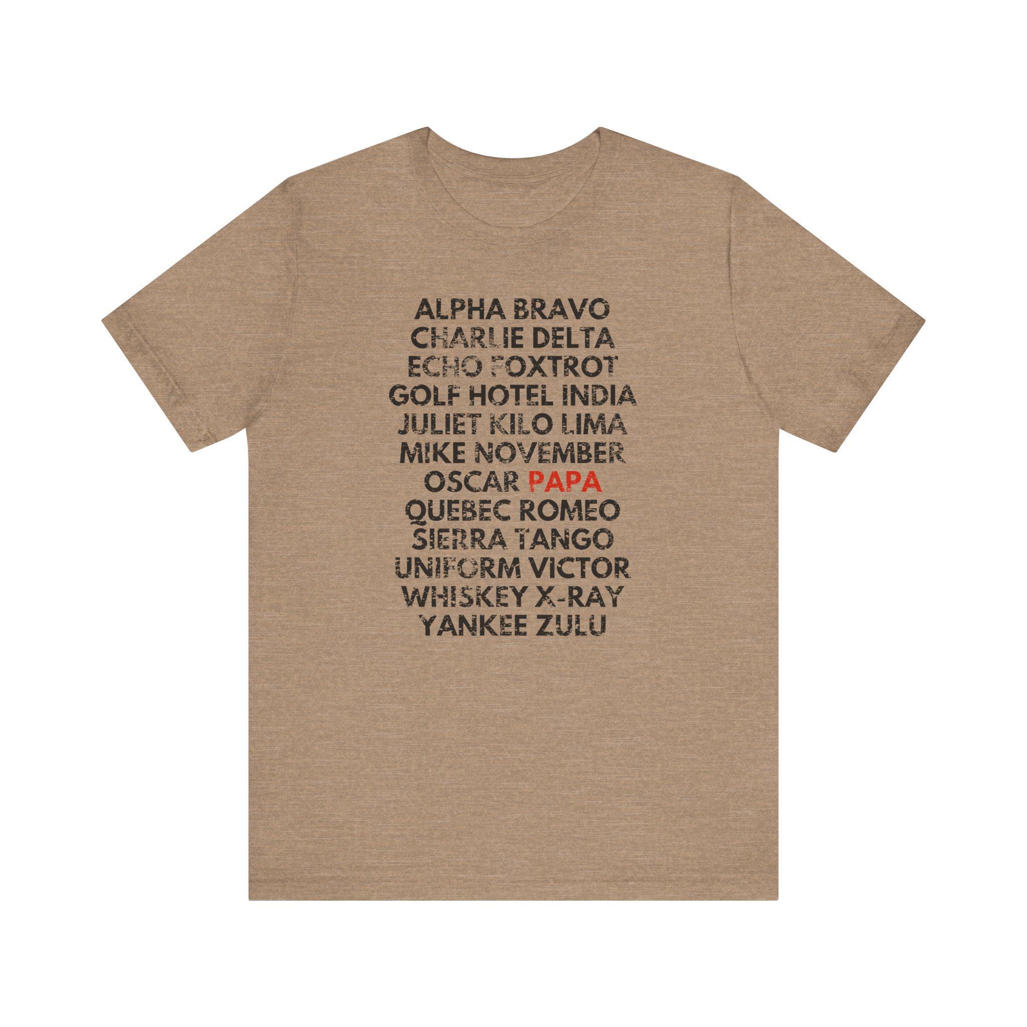 Aviator Papa Shirt: Aviation Alphabet Tee for Pilot Dad or Grandpa - Etsy