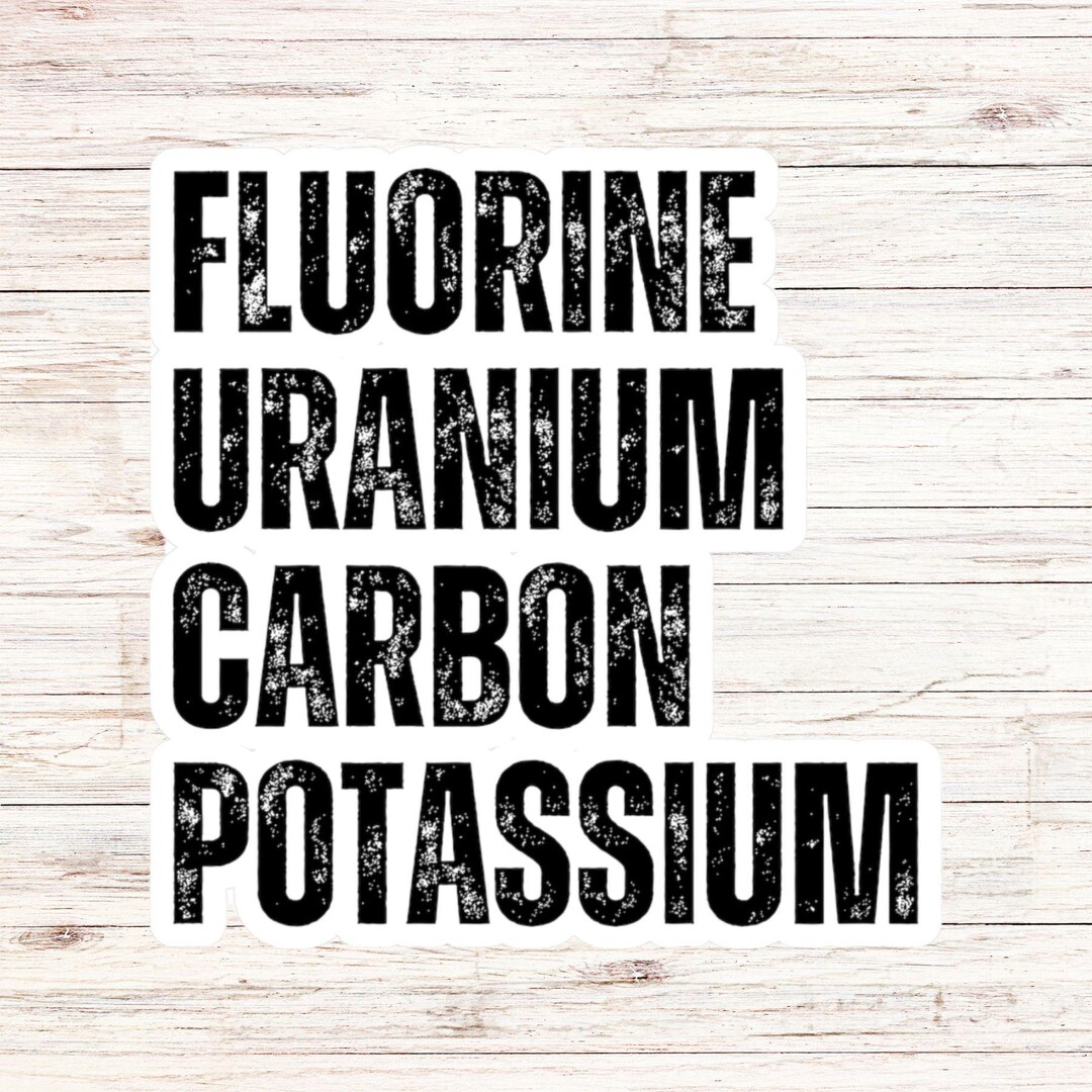 Sweary Elements Sticker: Funny Chemistry Pun - Periodic Table Decal - Etsy