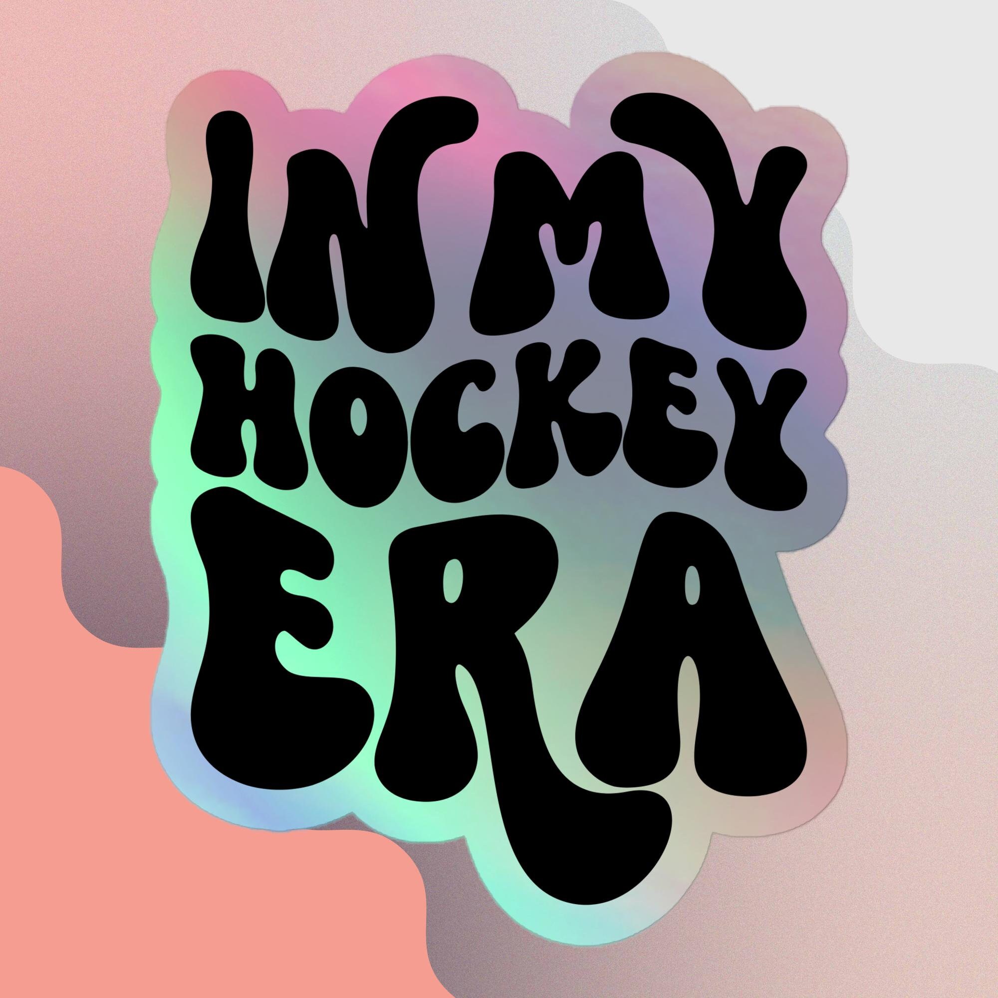 In My Hockey Era Holographic Sticker Vintage Hockey Game Retro Goalie ...