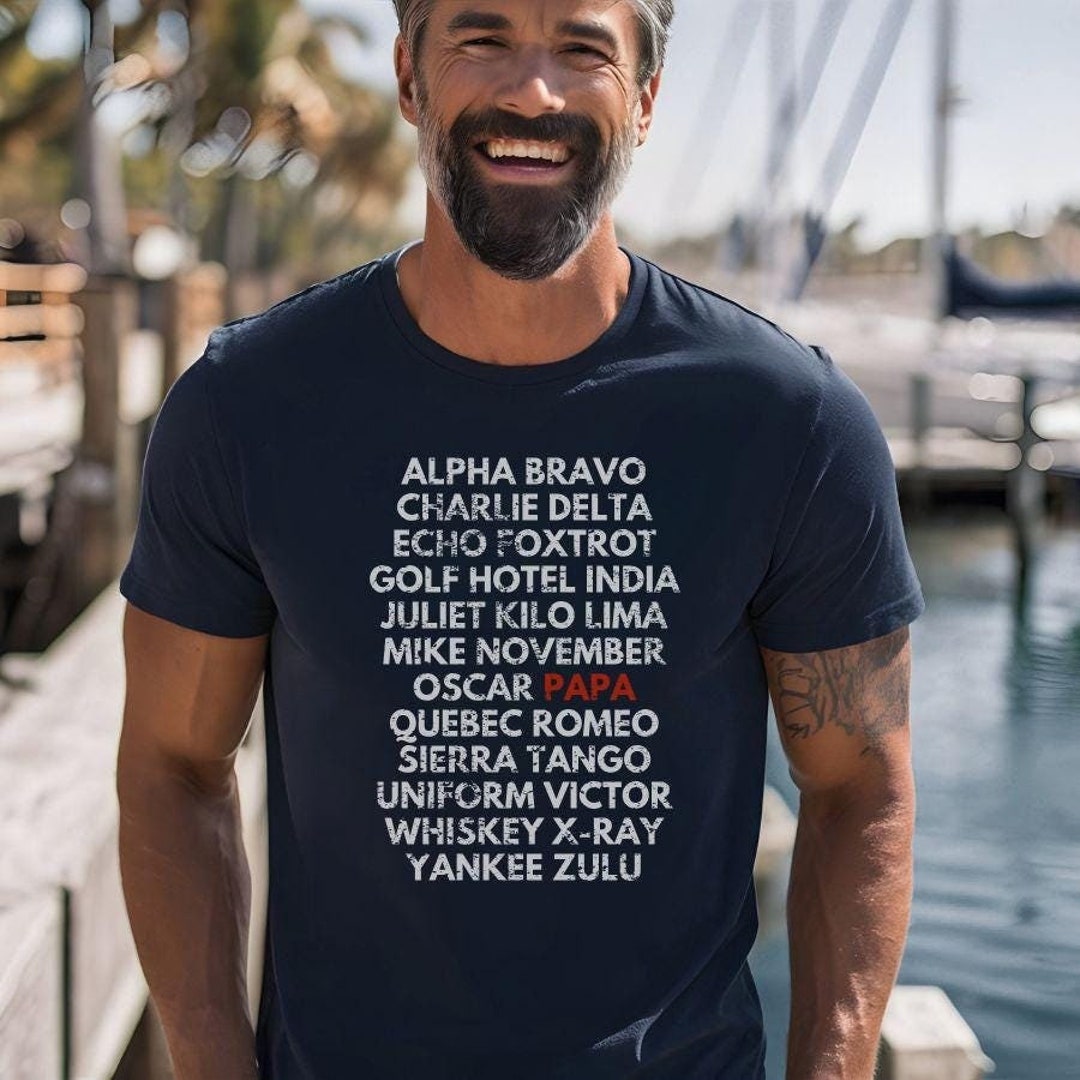 Aviator Papa Shirt: Aviation Alphabet Tee for Pilot Dad or Grandpa - Etsy