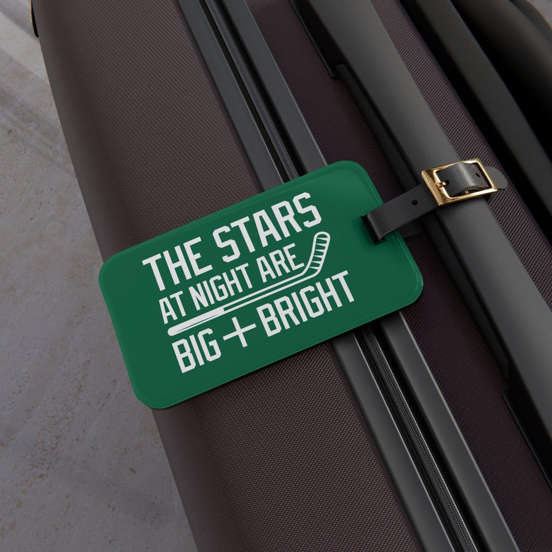 The Stars at Night Luggage Tag Dallas Stars Victory Green Texas Hockey ...
