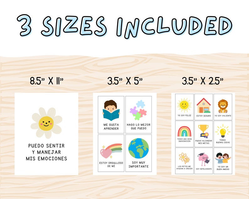 30 Affirmations Cards for Kids in Spanish | Afirmaciones Positivas Para ...