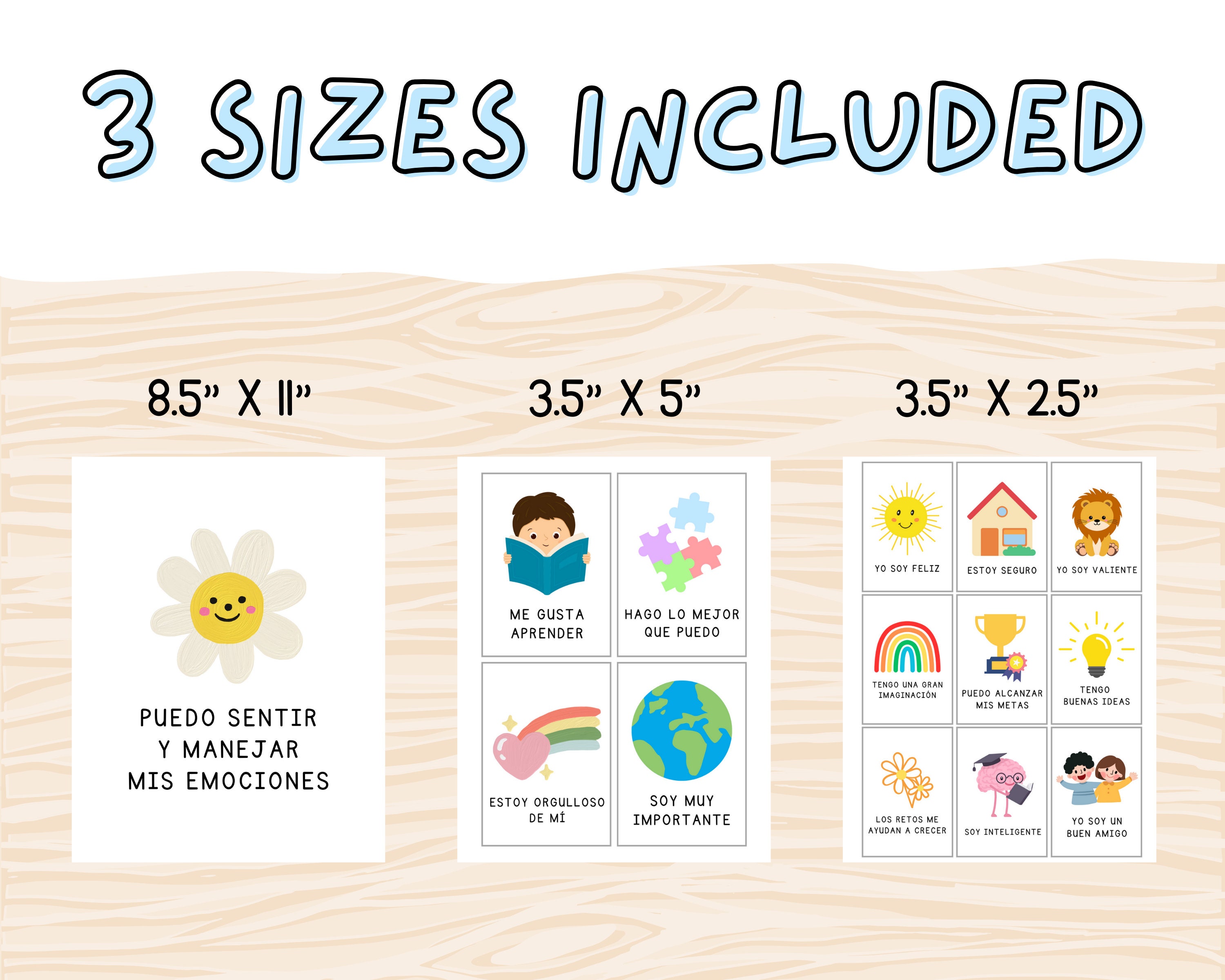 30 Affirmations Cards for Kids in Spanish | Afirmaciones Positivas Para ...