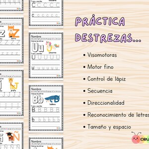 ABC Alphabet Tracing and Handwriting Worksheets in Spanish | Hojas De ...