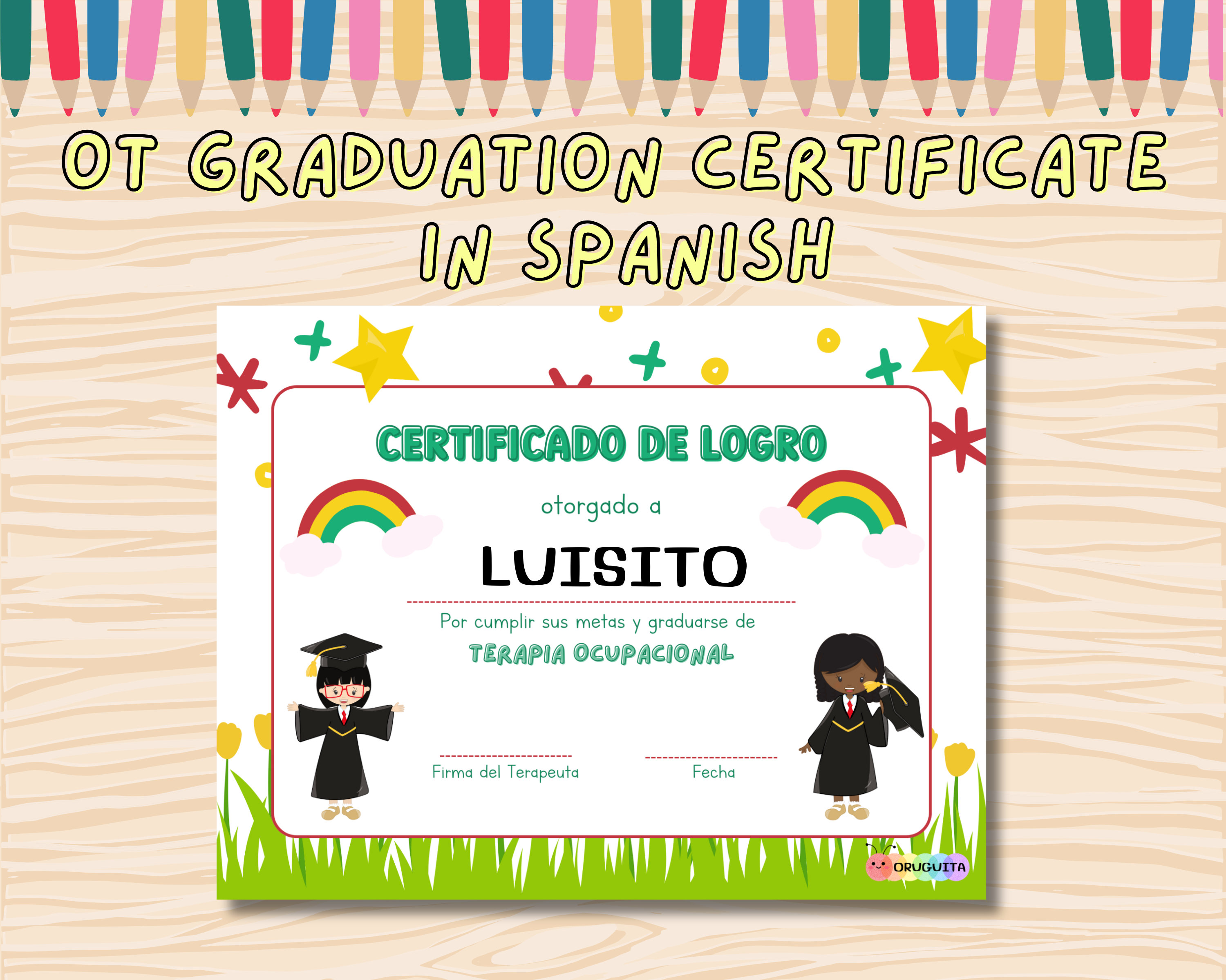 Certificado De Graduacion De Terapia Ocupacional